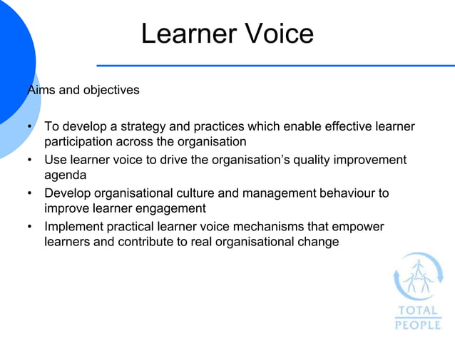 Learner voice presentation 31 10-12 | PPSX