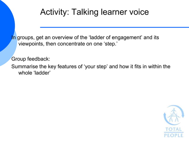 Learner voice presentation 31 10-12 | PPSX