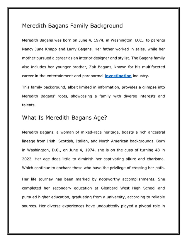 Learn Everything About Who Is Zak Bagans Sister Meredith.pdf