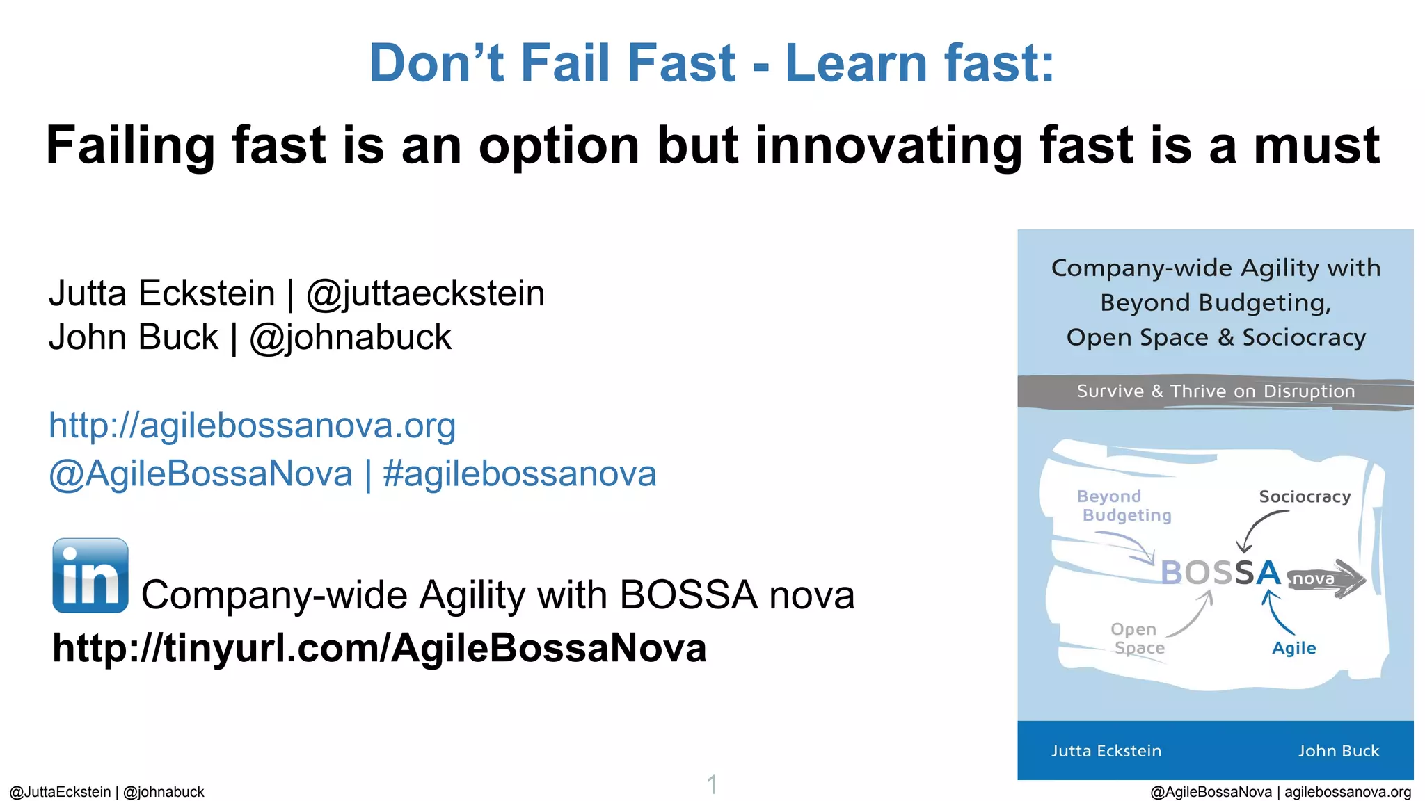 Don’t Fail Fast - Learn fast: Failing fast is an option. But innovating ...