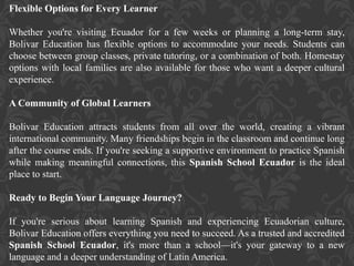 Learn Fast and Travel Smart with a Spanish School Ecuador Experience.pptx