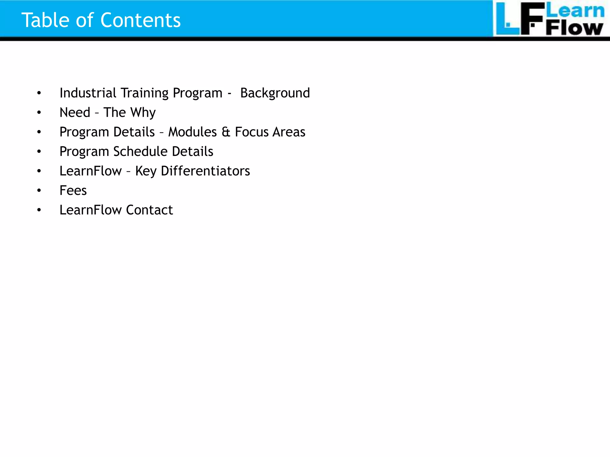 LearnFlow Industrial Training Program | PPT