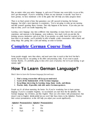 Learn German Language Fast | PDF