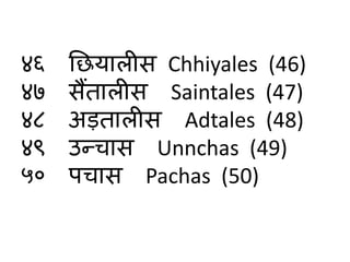 Learn Hindi Numbers in Hindi | PPTX