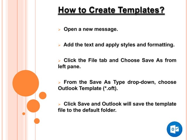 Learn – How to creates OFT Outlook template | PPT