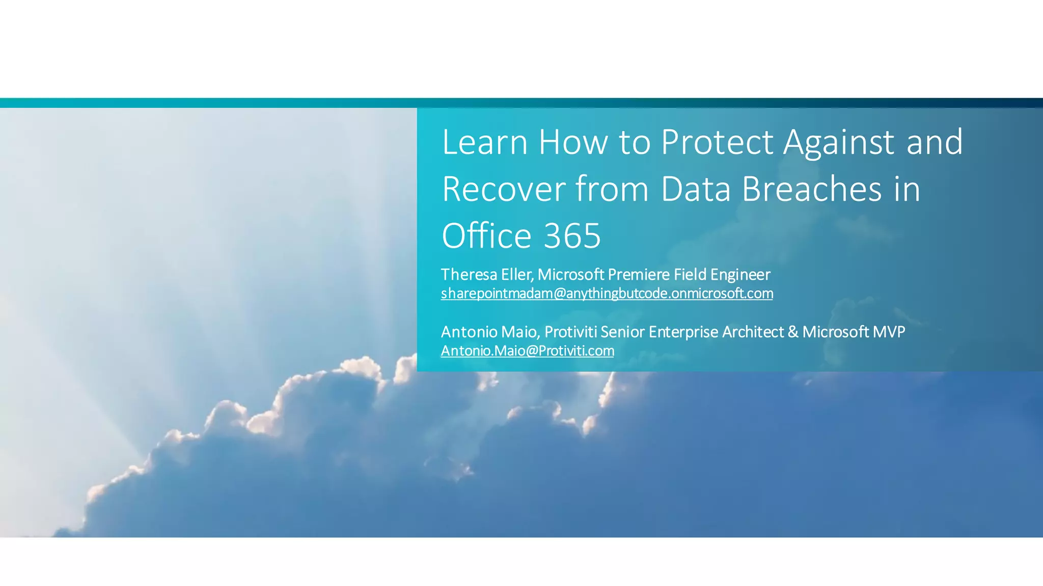 Learn how to protect against and recover from data breaches in Office 365 | PDF | Operating ...