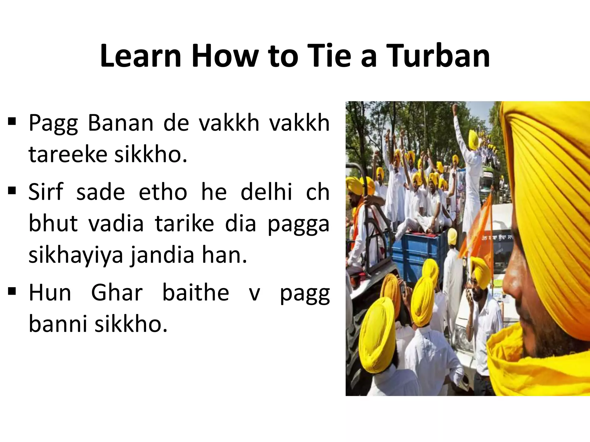 Learn how to tie a turban | PPTX