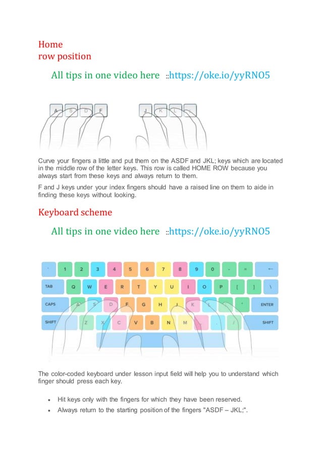 Learn how to type fast on keyboard | DOCX | Internet for Beginners ...