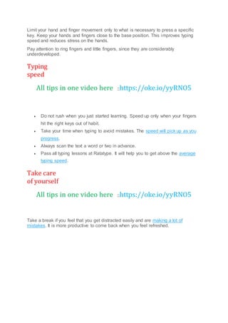 Learn how to type fast on keyboard | DOCX