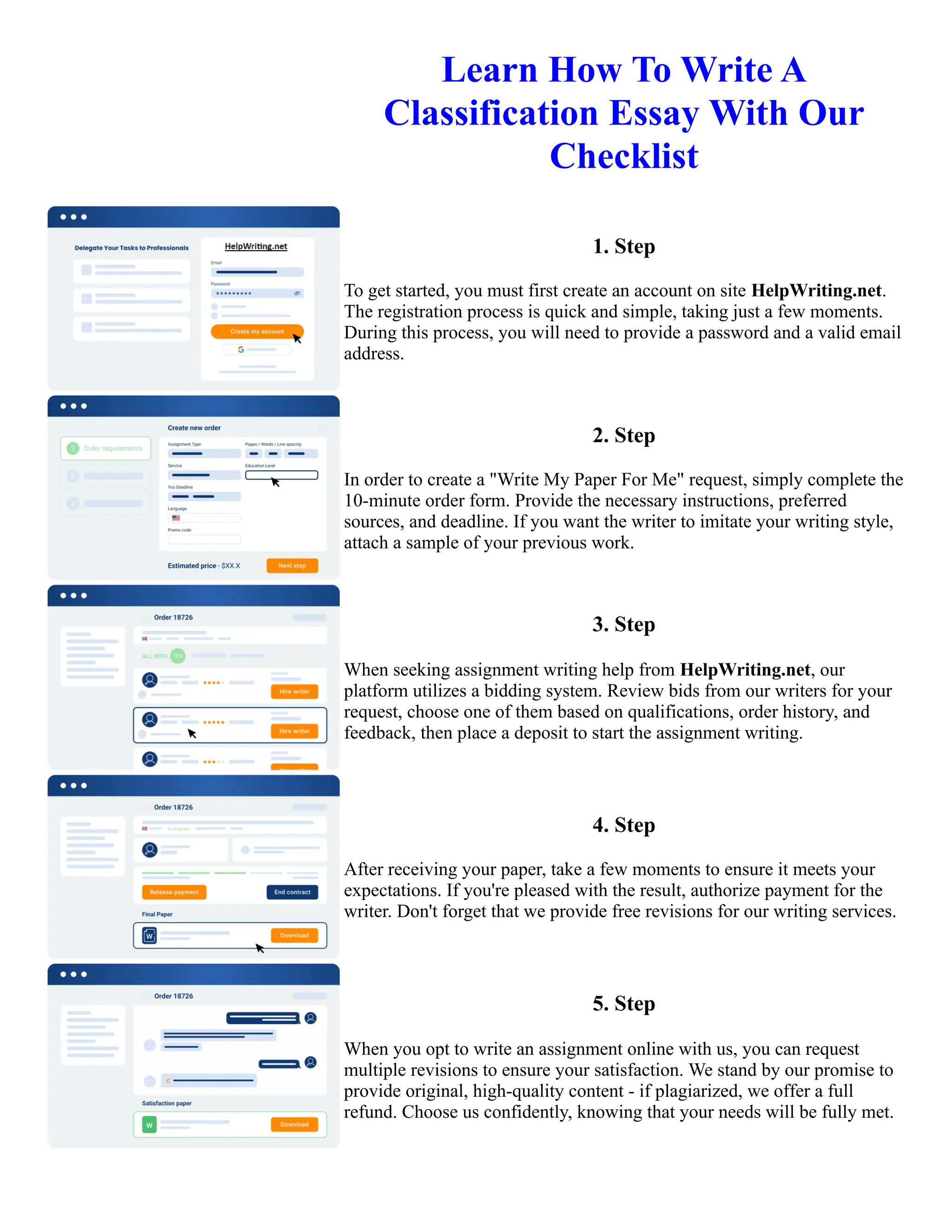 Learn How To Write A Classification Essay With Our Checklist | PDF