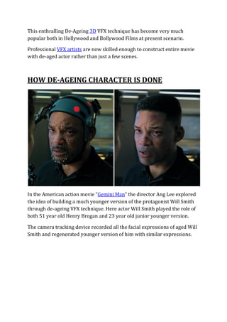 LEARN HOW VFX CAN HELP IN DE-AGEING CHARACTER | PDF