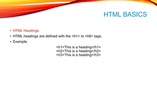 Learn html Basics | PPTX