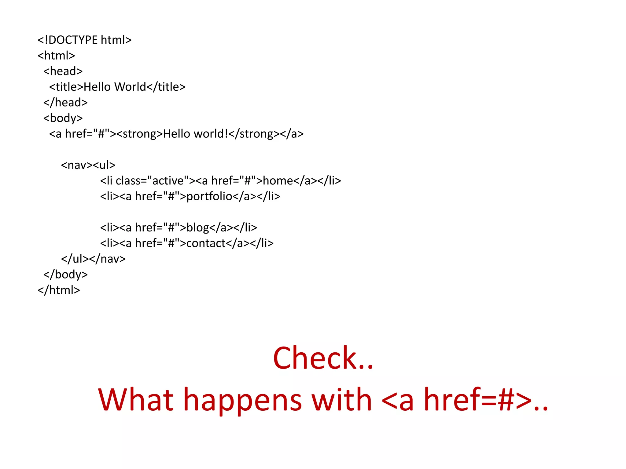 Learn html through programs | PPT