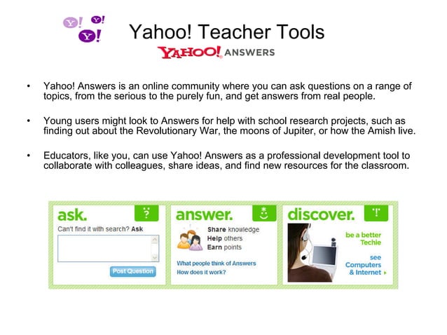 Yahoo! Teacher Tools | PPT