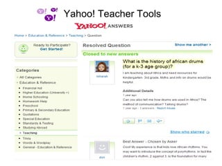 Yahoo! Teacher Tools | PPT