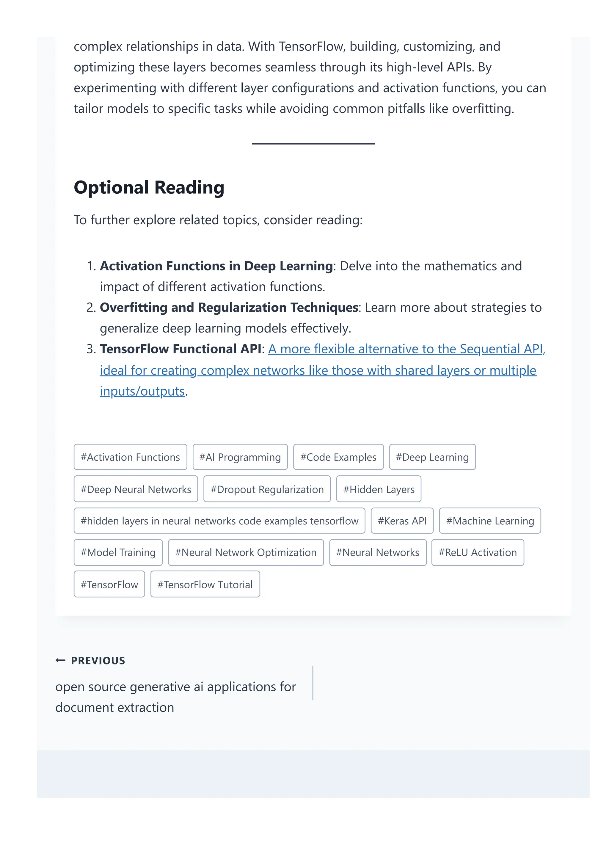 hidden layers in neural networks code examples tensorflow | PDF ...
