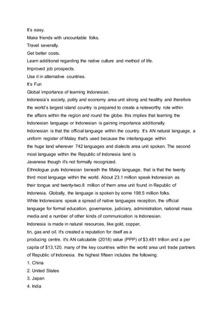 Learn indonesian | PDF