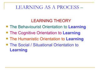 Learning | PPT