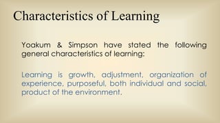Psychology of Learning | PPT