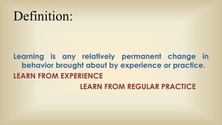 Psychology of Learning | PPTX