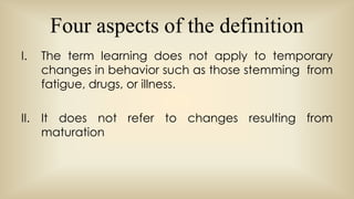 Psychology of Learning | PPT