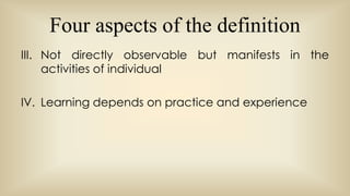 Psychology of Learning | PPT