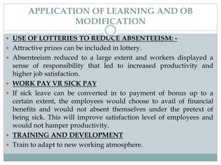 Organizational Behavior : Learning | PPTX