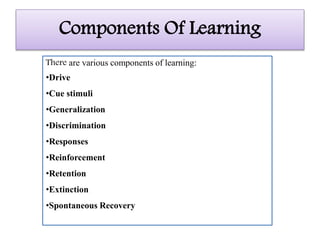ORGANIZATIONAL BEHAVIOUR- Learning | PPTX