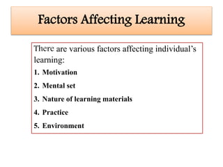 ORGANIZATIONAL BEHAVIOUR- Learning | PPTX