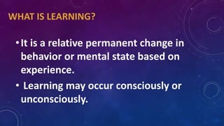 whats is Learning In Psychology | PPT