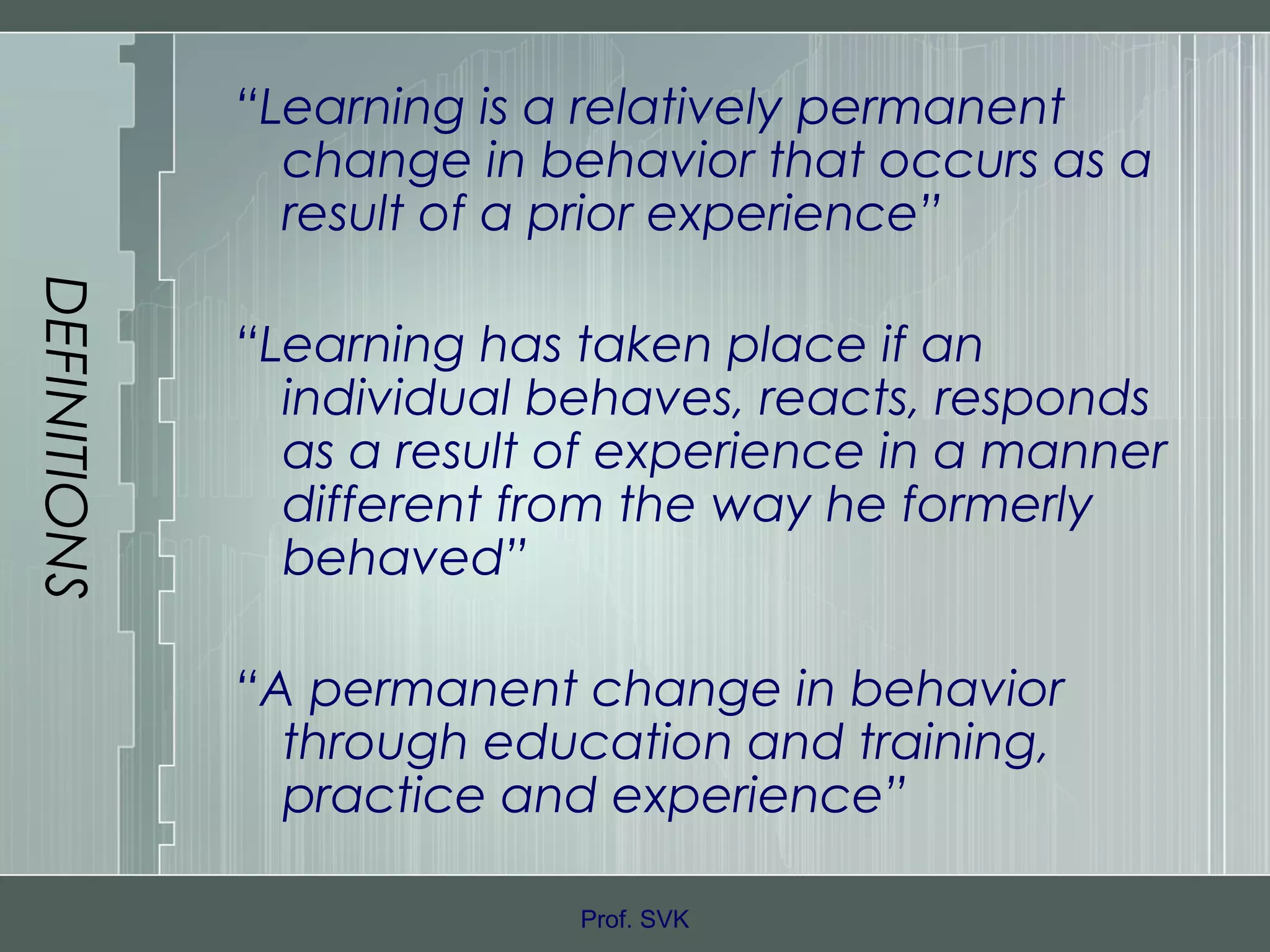 Learning- Organisational Behavior | PPT