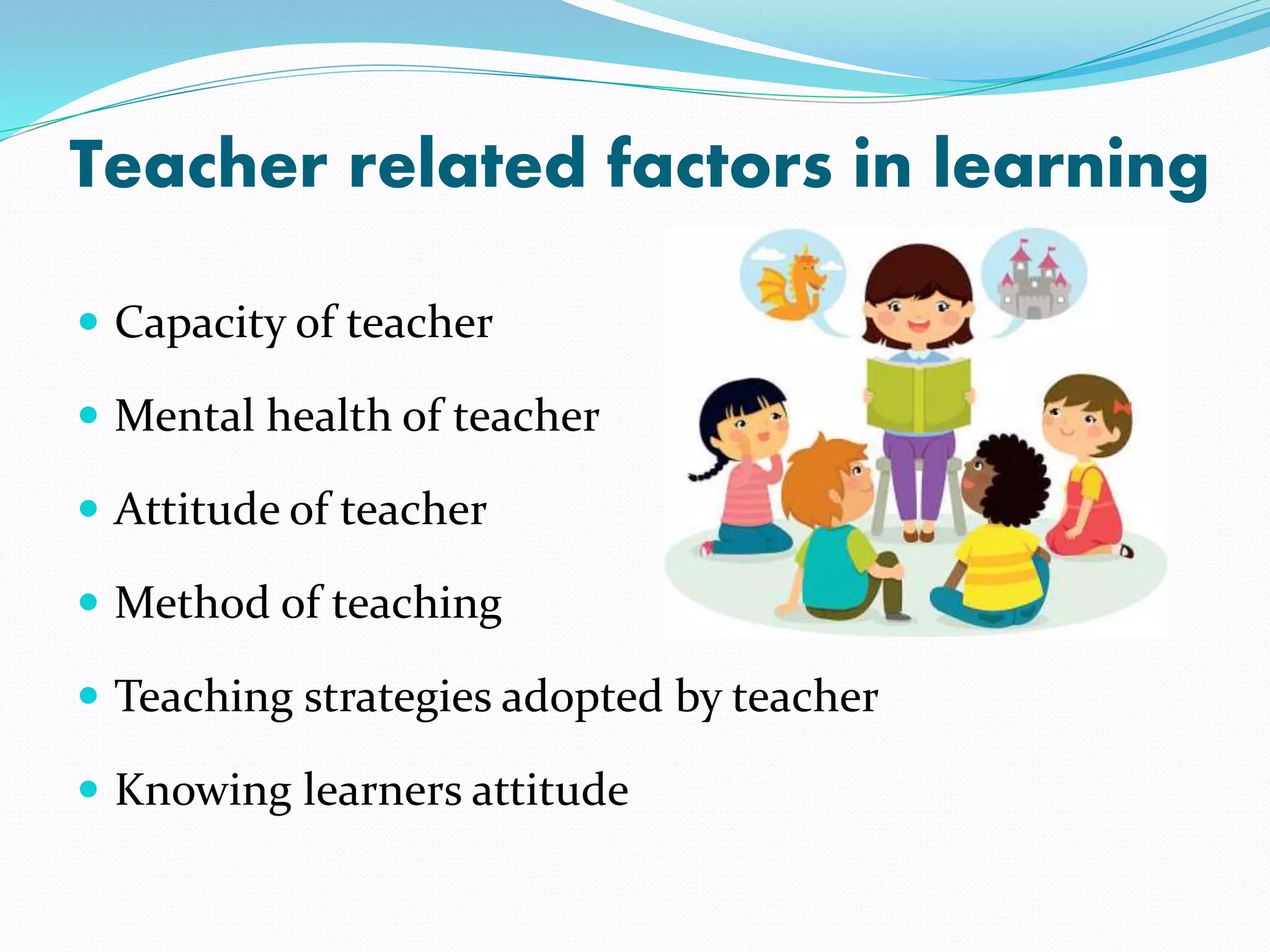 Process of Learning and Factors affecting learning – Nature of the ...