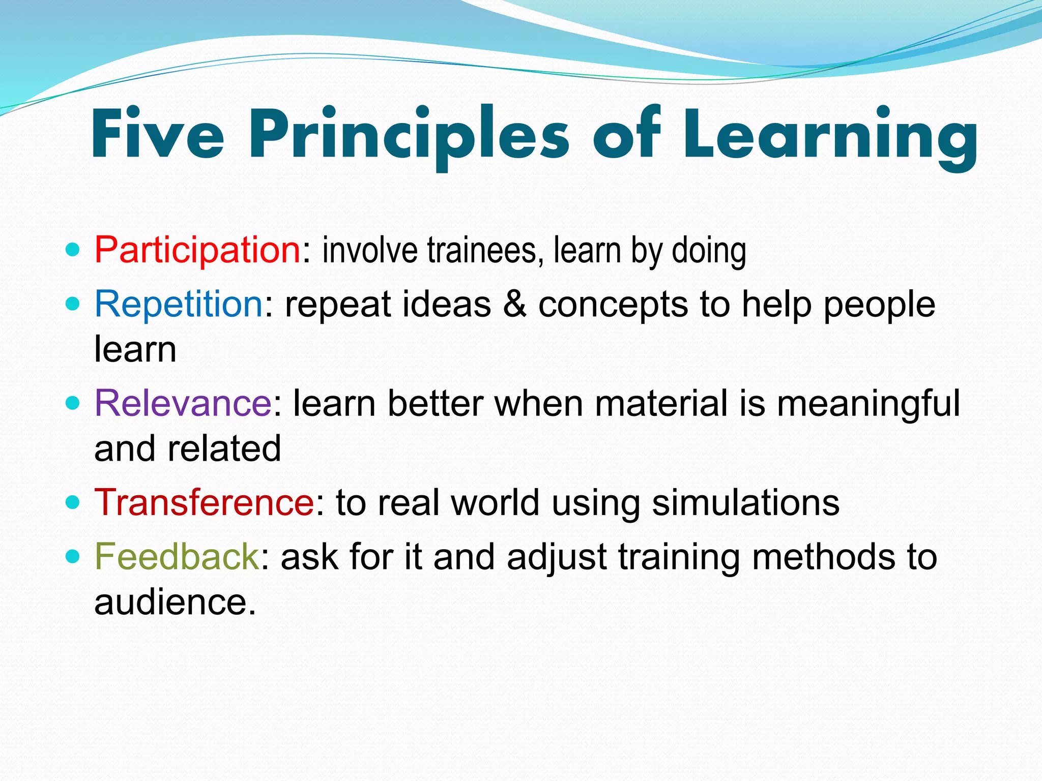Process of Learning and Factors affecting learning – Nature of the ...
