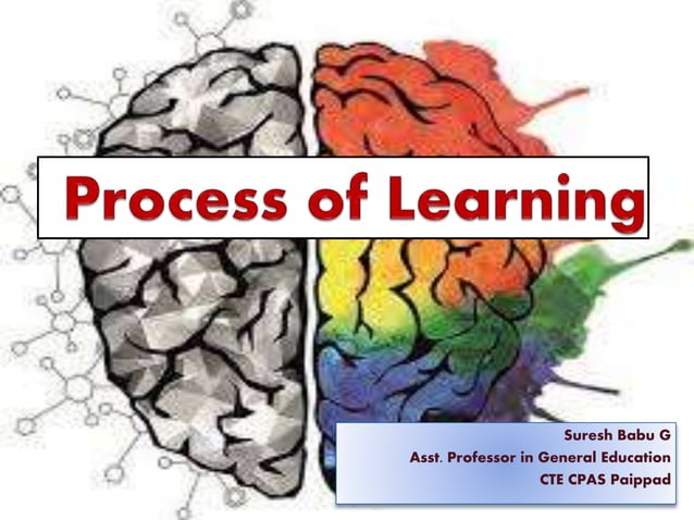 Process of Learning and Factors affecting learning – Nature of the ...