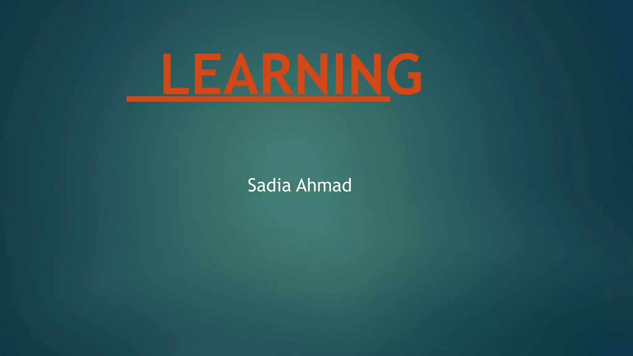 Learning | PPT