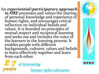 Learning approach to hre | PPT