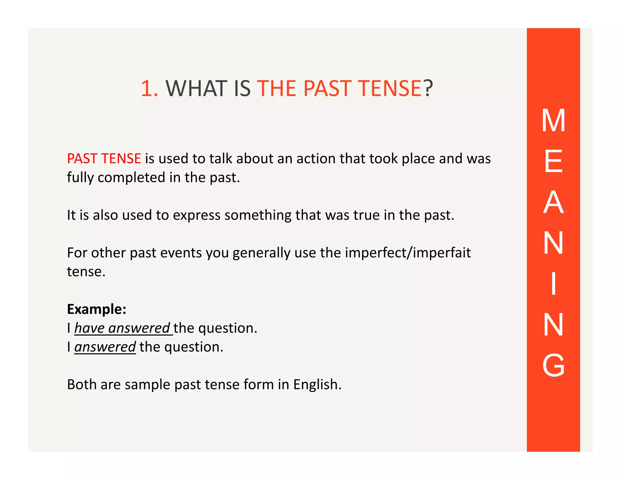 Learning french tenses past tense | PDF