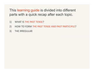 Learning french tenses past tense | PDF