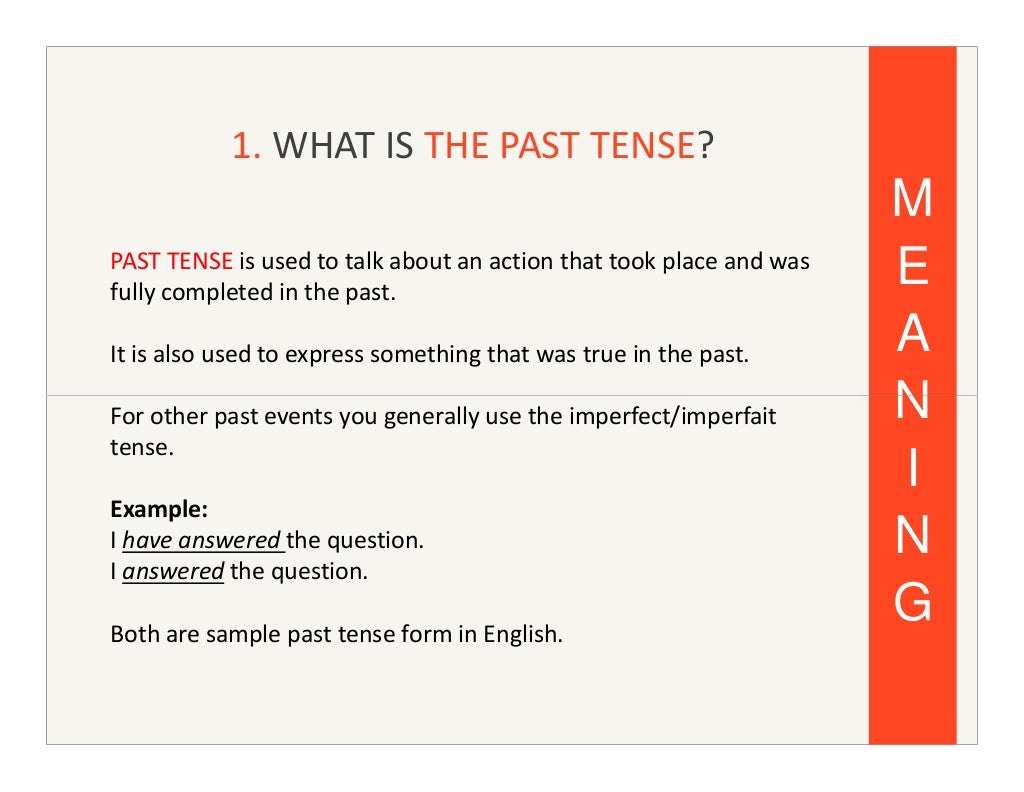 Learning French Tenses Past Tense Learning French Tenses Past Tense
