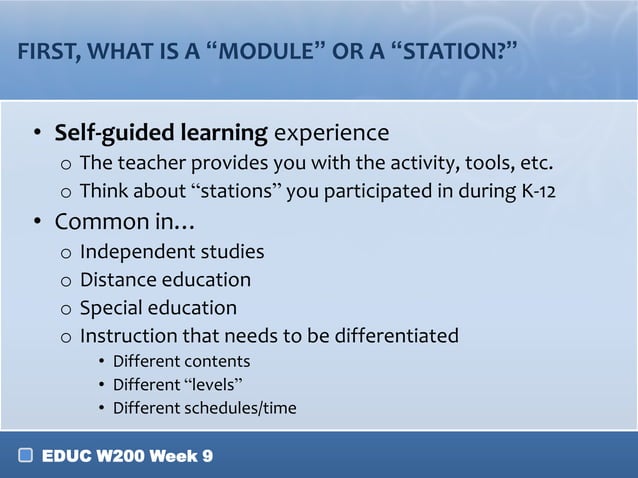 Learning modules | PPTX