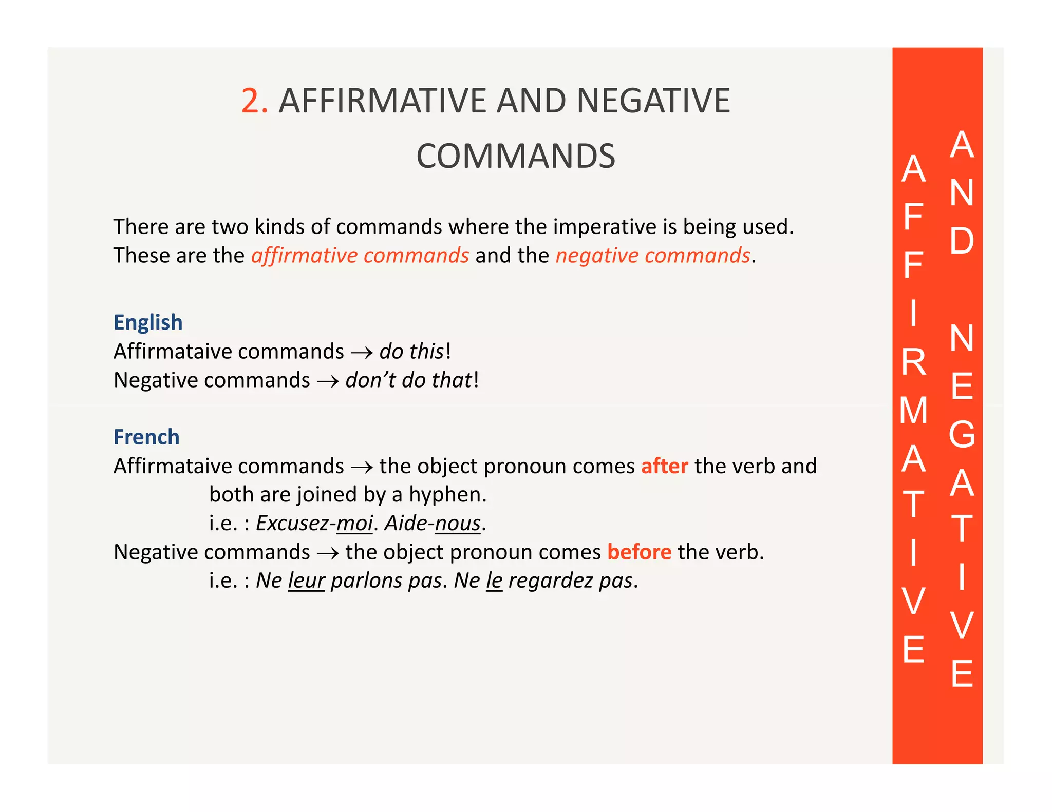 Learning the french imperative tense | PDF