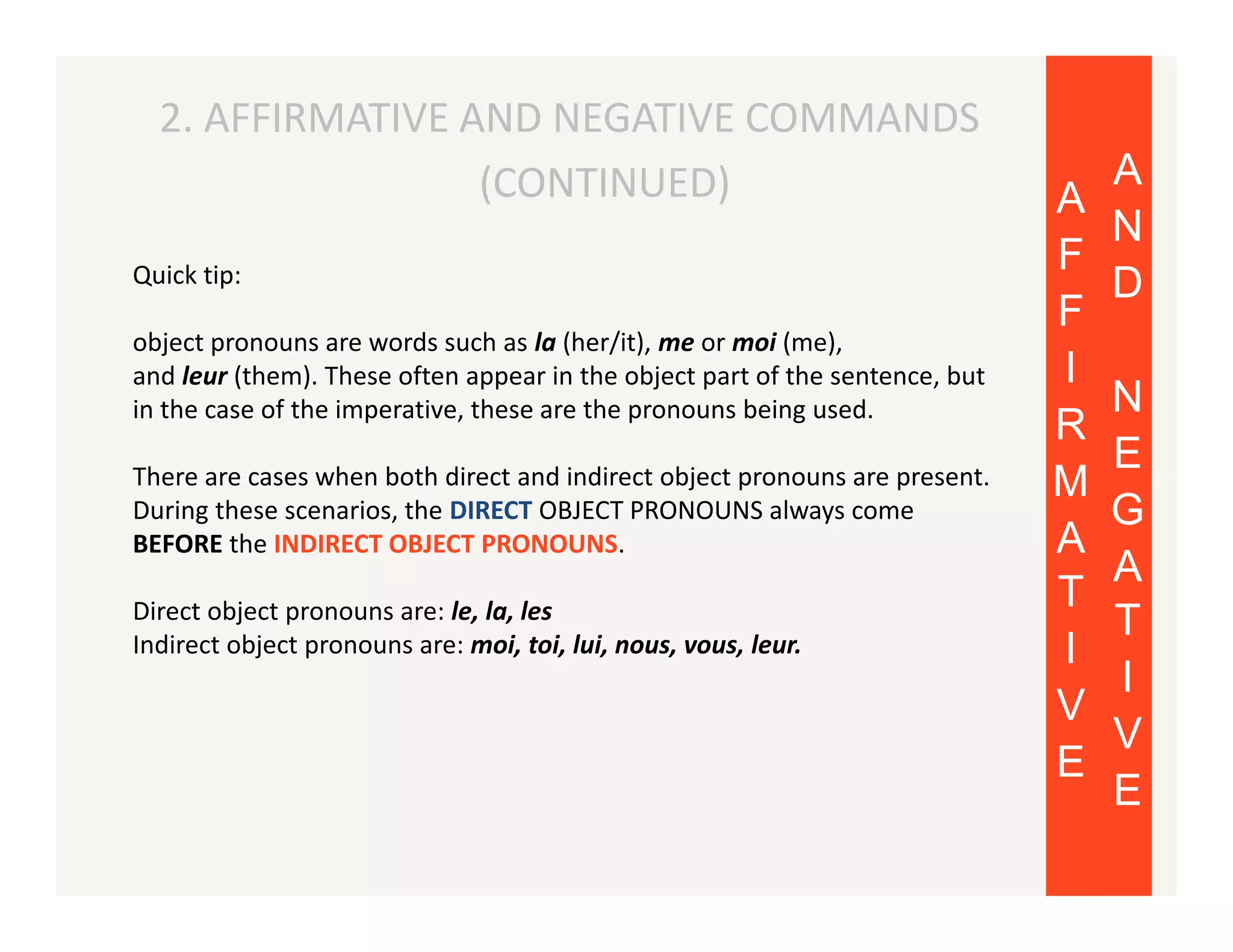 Learning the french imperative tense | PDF