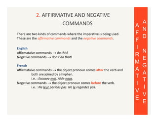 Learning the french imperative tense | PDF