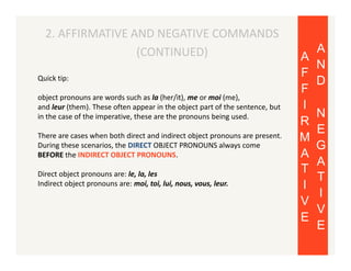 Learning the french imperative tense | PDF