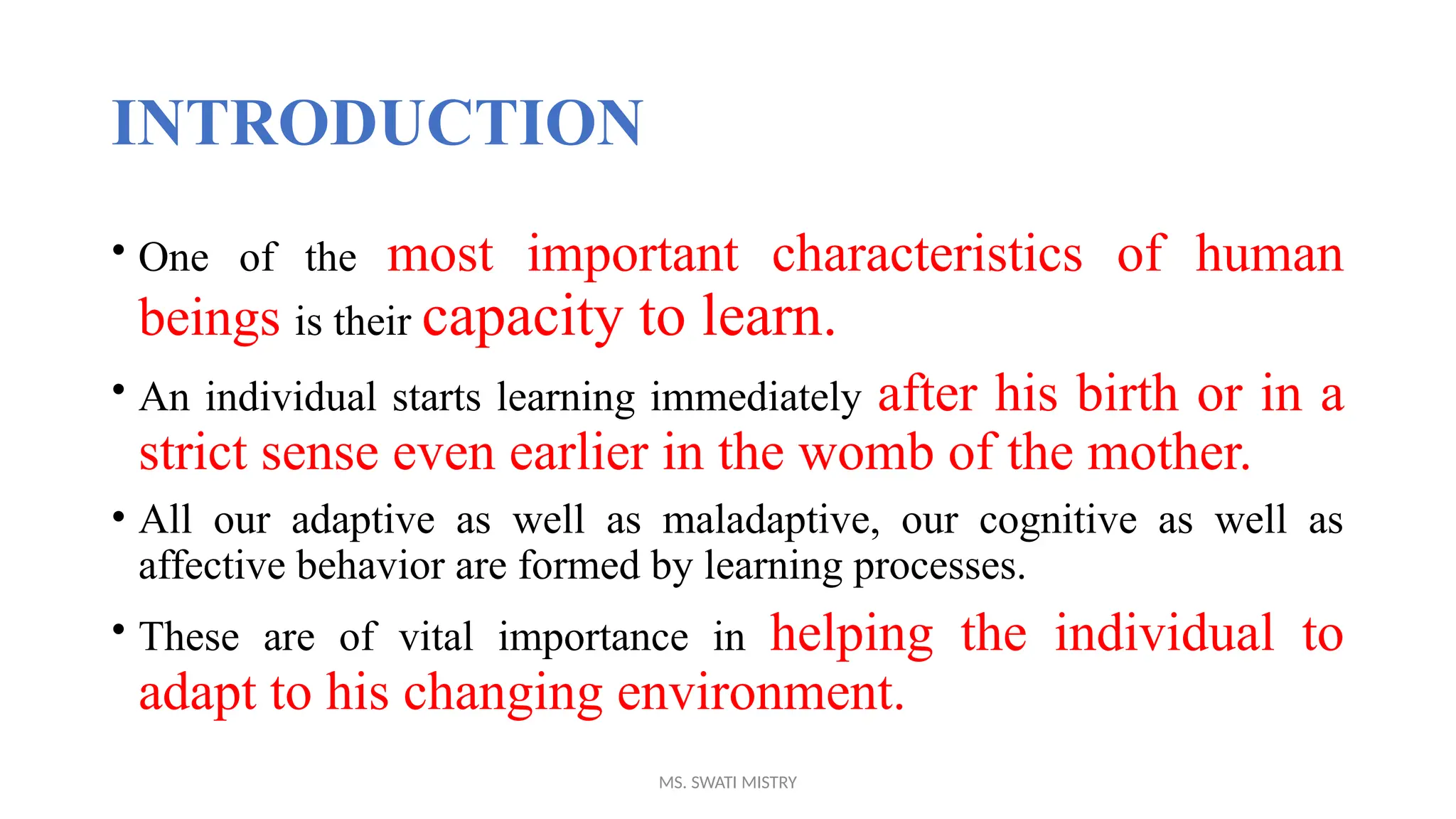 UNIT-6 COGNITIVE PROCESS. TOPIC: LEARNING.pptx