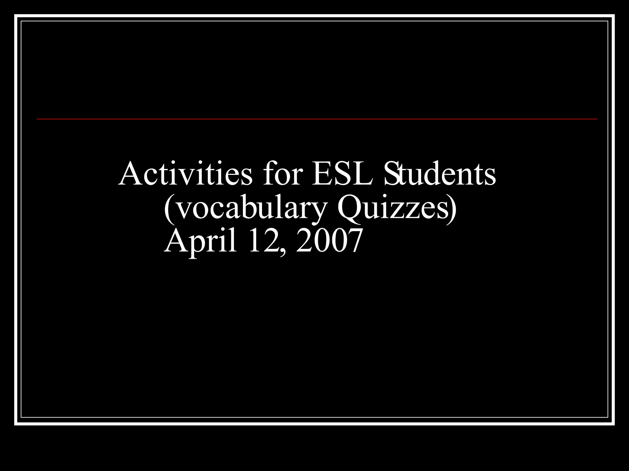 Learning Activities week #1 | PPT