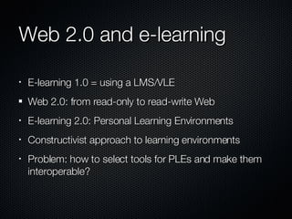 Learning activity patterns and pedagogical affordances | PPT