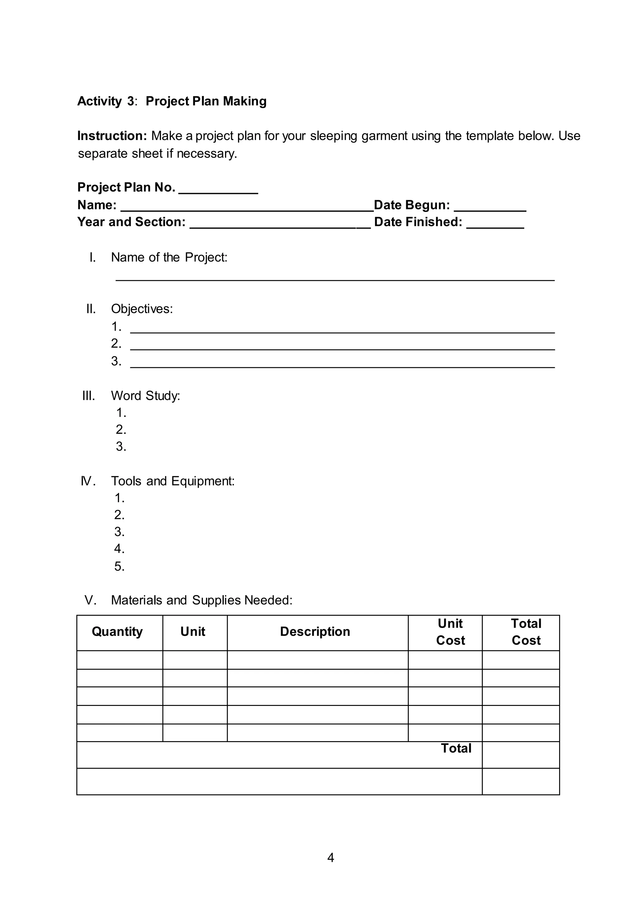 Learning activity-sheets-template | DOCX