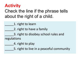 Learning Childrens Rights | PPTX