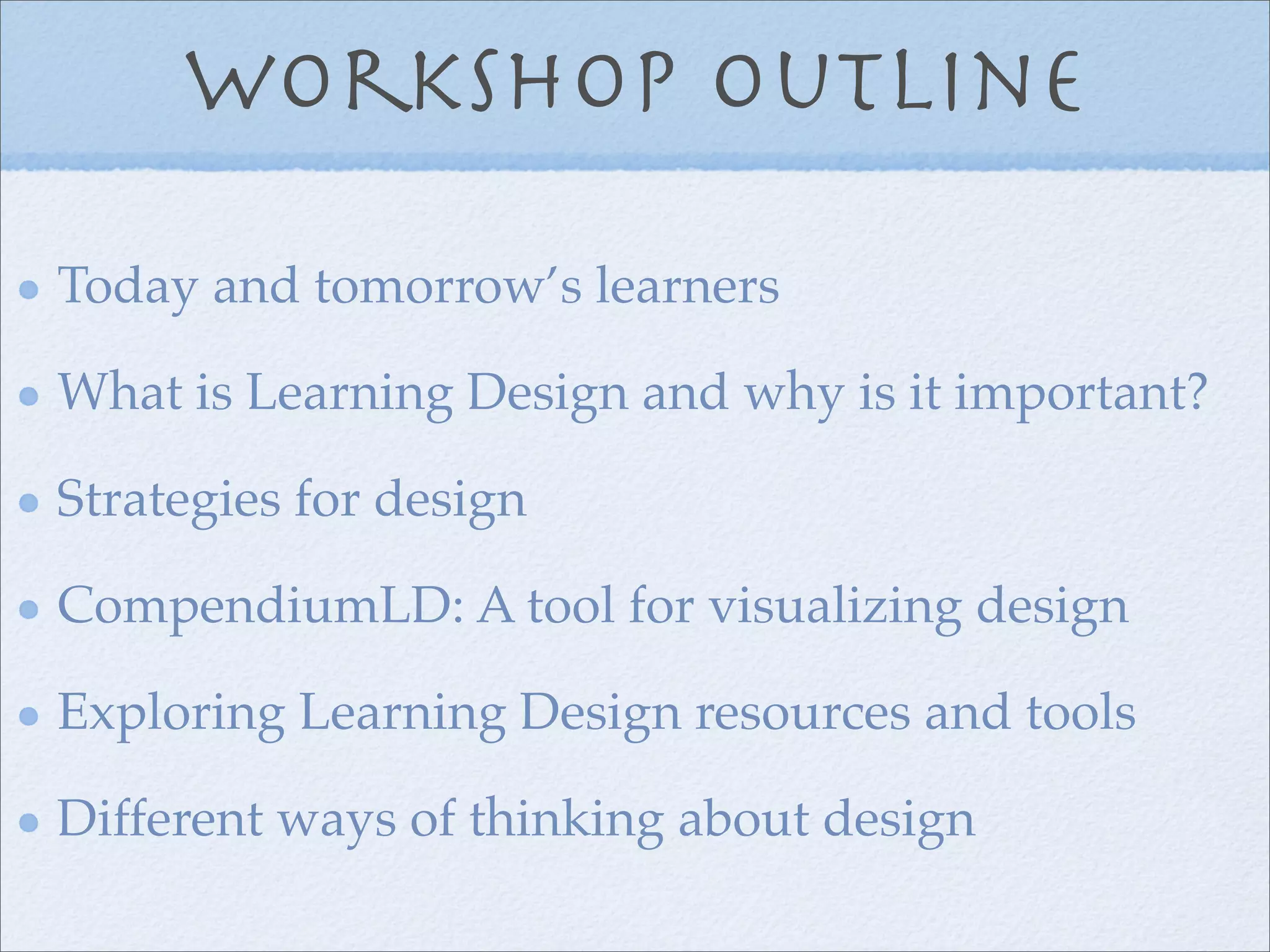 Learning Design Workshop Cyprus | PPT